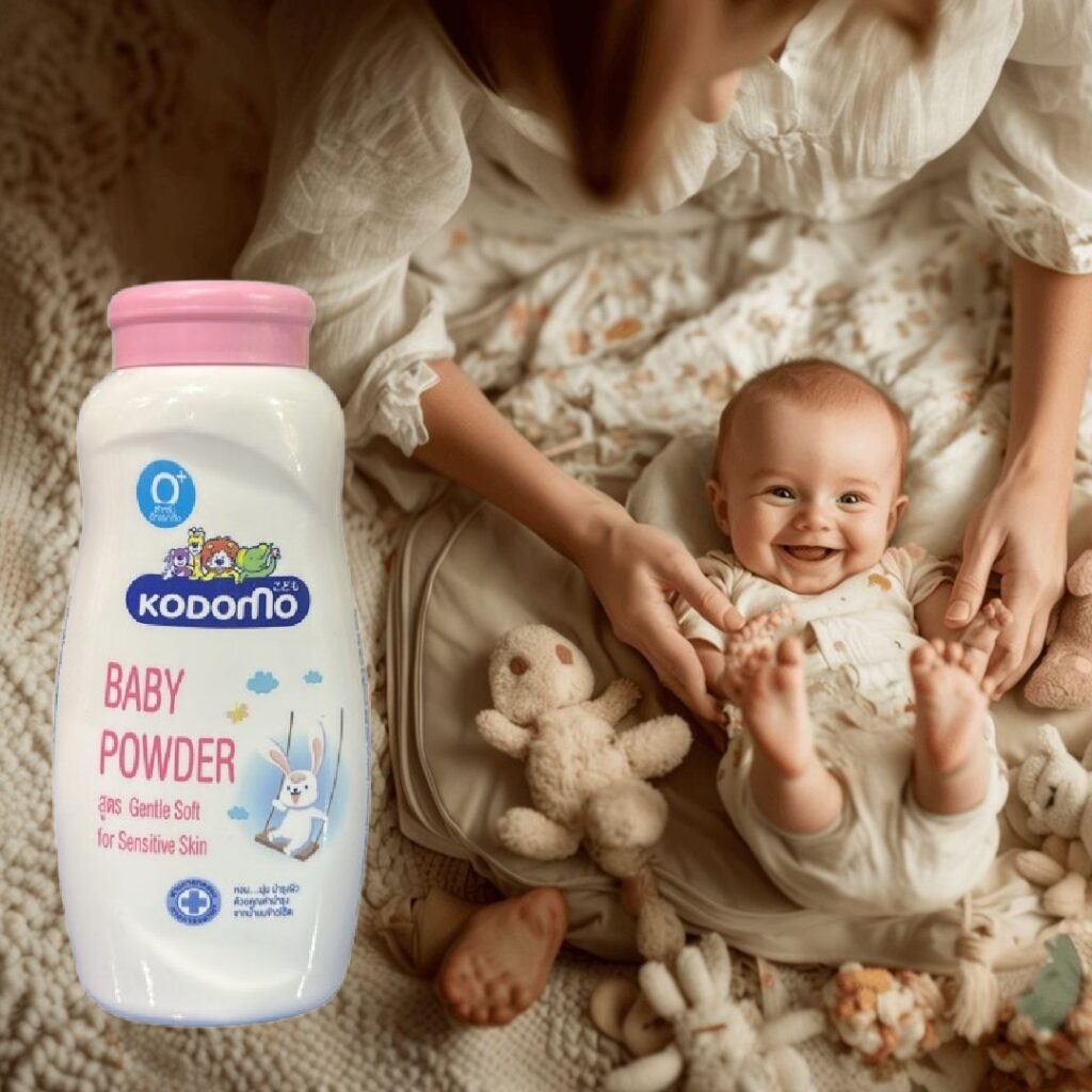 טלק עדין לתינוק, ורוד, 160 גר' KODOMO - Proshop
